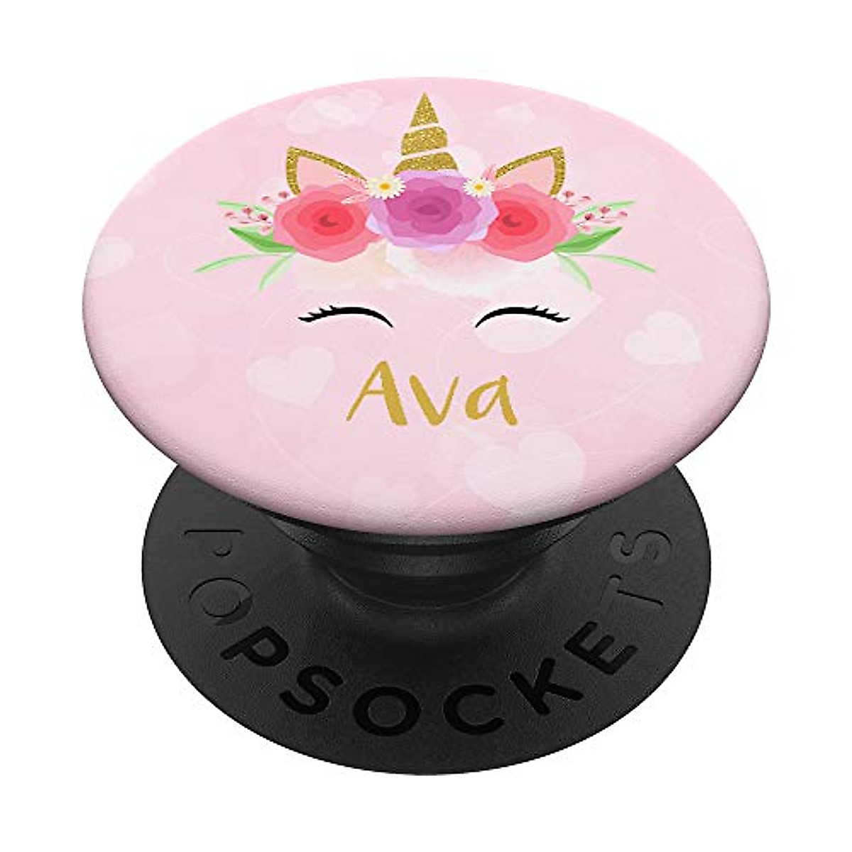 Ava Personalized Name Unicorn Pop Socket Gift For Girls PopSockets PopGrip: Swappable Grip for Phones & Tablets