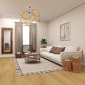 Deco 79 Dried Plant Handmade Woven Storage Basket with Handles, Set of 3 21", 18", 16"H, Brown