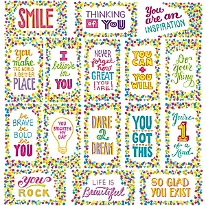 Youngever 300 Pack Motivational Quote Cards, 50 Unique Inspirational Designs Cards, Business Card Sized Encouragement Cards, Gifts for Employees, Thinking of You Gifts, Appreciation Cards