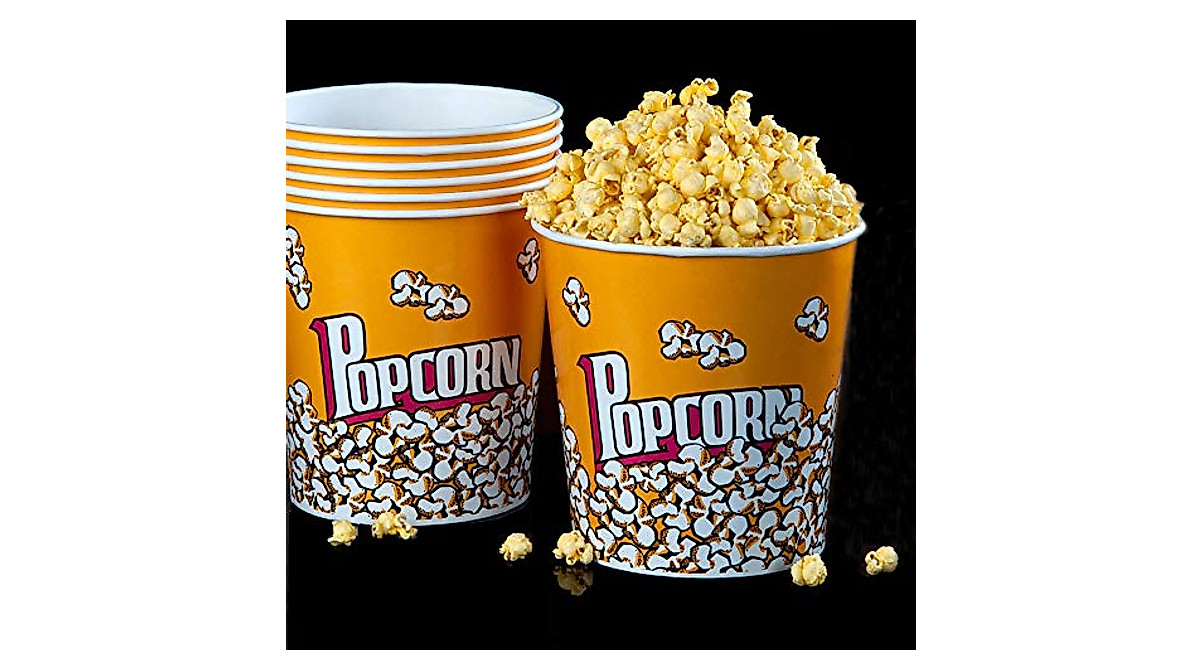 Novelty Place Retro Popcorn Containers - Reusable 3-Pack