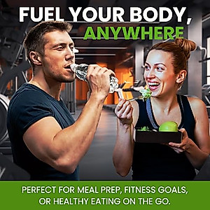 Adult Bento Box Lunch Box with Containers & Utensils - Leak Proof Bento Lunch Box for Adults - 2-Compartments w/ Handles, Sturdy, BPA-Free, Indoor, Outdoor, Gym, 5" x 7" x 4.5", Black Food Container