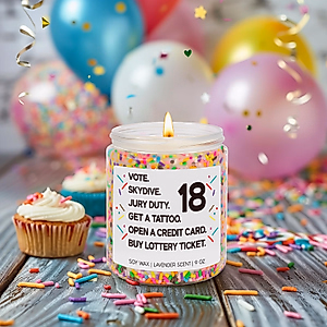 LEADO 18th Birthday Candle, 18th Birthday Gifts for Girls, Boys - Cool Gifts for 18 Year Old Boy, Girl - Gifts for Turning 18, Funny 18th Birthday Gifts for Daughter, Granddaughter, Son, Niece