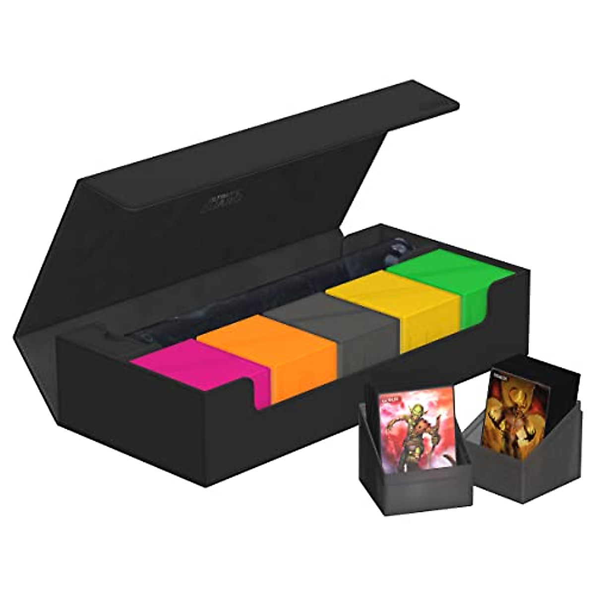 Ultimate Guard Superhive 550+, Deck Case for 550 Double-Sleeved TCG Cards, Black, Compatible with Boulders, Magnetic Closure & Microfiber Inner Lining