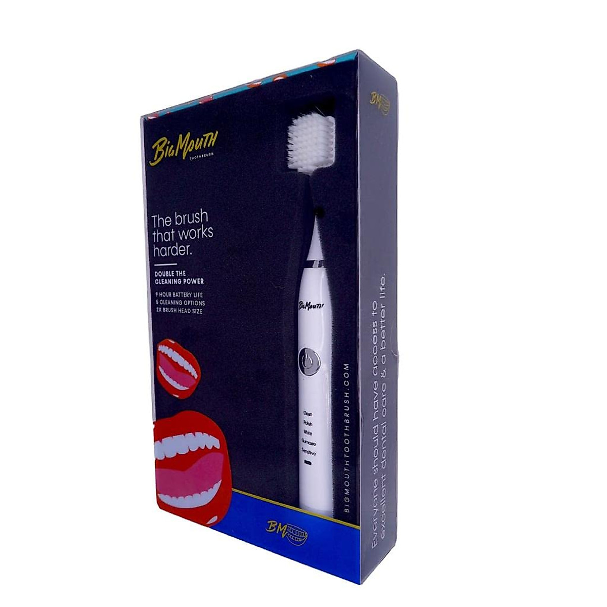 BIG MOUTH TOOTHBRUSH The Original Orthodontist Dr Bobbi's Patented Design Electric Toothbrush|Bigger Size and Stronger Cleaning Power Electric Toothbrush for Adults