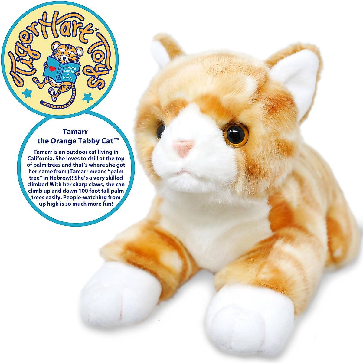 TigerHart Tamarr The Orange Tabby Cat - 10 Inch Stuffed Animal Plush