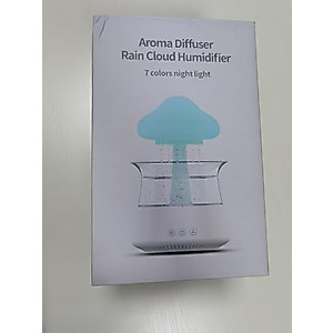 Diffuserlove Rain Cloud Humidifier Diffuser Water Drip Humidifier with Remote Waterfall Lamp Mushroom Humidifier Rain Sounds White Noise Humidifier Air Humidifiers for Bedroom Desk…
