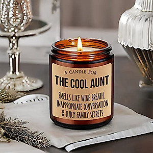Miracu Cool Aunt Candle, Aunt Gifts from Niece, Nephew - BAE Best Aunt Ever Gifts, Funny Birthday Gifts for Aunt, Auntie, Titi, Best Aunt, Favorite Aunt, Cool Aunt - New Aunt, Promoted to Aunt Gifts