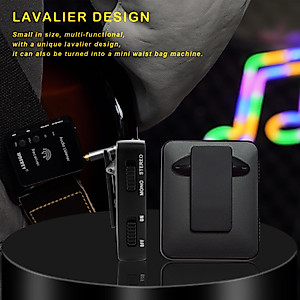 Hoerev Wireless in Ear Monitor System Studio Equipment Professional System Transmitter Guitar System with Rechargeable Battery for Studio Band Rehearsal Live Performance Camera Record