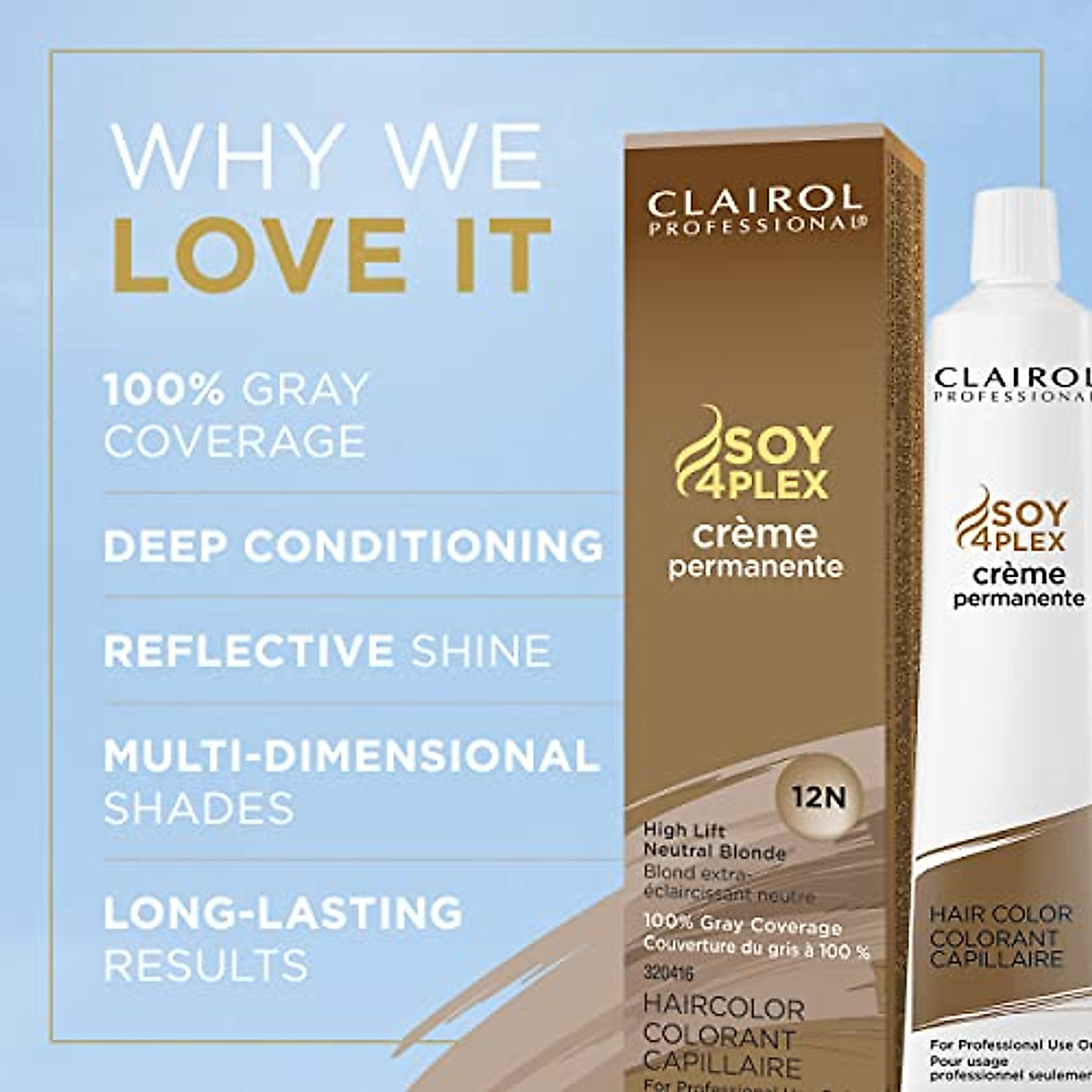 Clairol Professional Permanent Crème Hair Color 12n High Lift Neutral Blonde