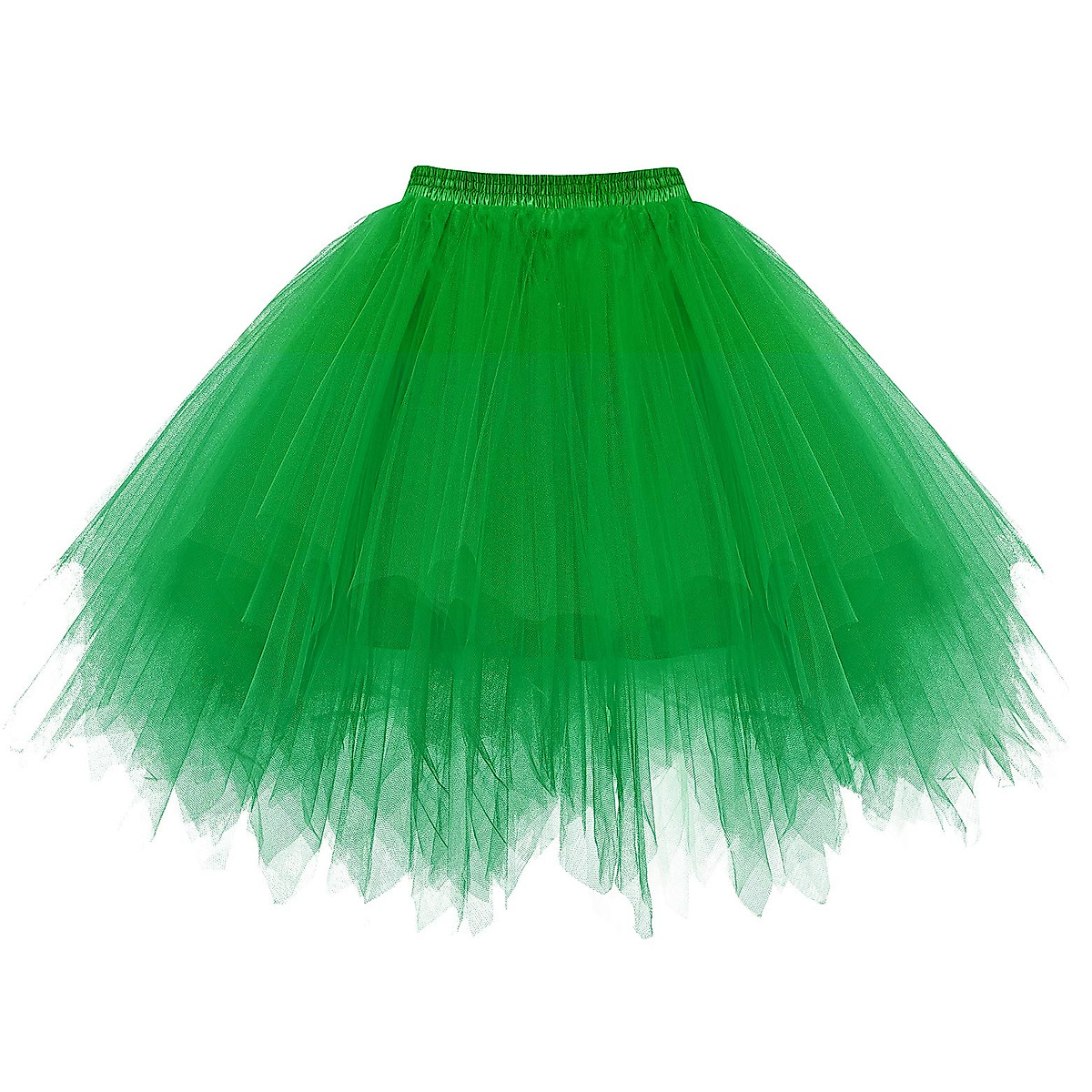 Bbonlinedress Women's Mini Tulle Halloween Skirt Vintage Adult Ballet Tutu Skater Skirt for Cosplay Party Green S-1