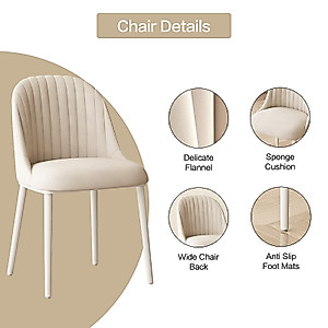 GraceNook 63" White Dining Table, Oval Dining Room Table, Modern Dining Table for 2,4,6 Person, Kitchen Table, Nook Dining Table Set for Dining Room,Kitchen,Breakfast Nook or Reception Room