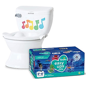 Potty Training Seat Starter Kit—My Size Potty Lights & Songs Transitions and Pampers Easy Ups 5T-6T Potty Training Underwear for Boys and Girls, Size 7, 84 Count (Packaging May Vary)