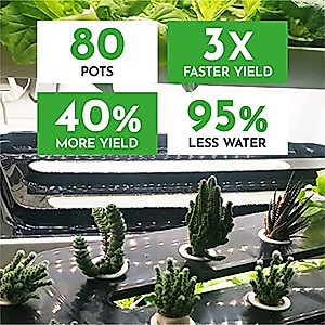 Nutraponics Hydroponics System for Herbs, Fruits, & Vegetables – Hydroponic Growing System with Automated LED Grow Lights – Vertical Farming for Indoor Tower Garden – 72 Planters and 82 Seeding Sites