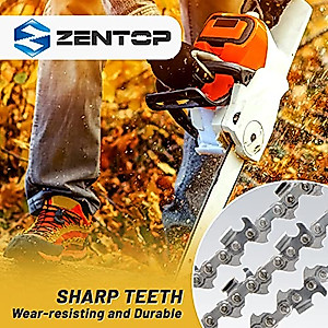 ZENTOP Chainsaw Chain 16-Inch 3 Pack 3/8" LP Pitch .043" Gauge 56 Drive Links Wood Cutting Saw Chain for Chainsaw Parts fits Craftsman, Echo, Homelite, Poulan, Remington