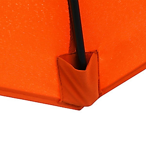 Sunnyglade 9' Patio Umbrella Outdoor Table Umbrella with 8 Sturdy Ribs (Orange)