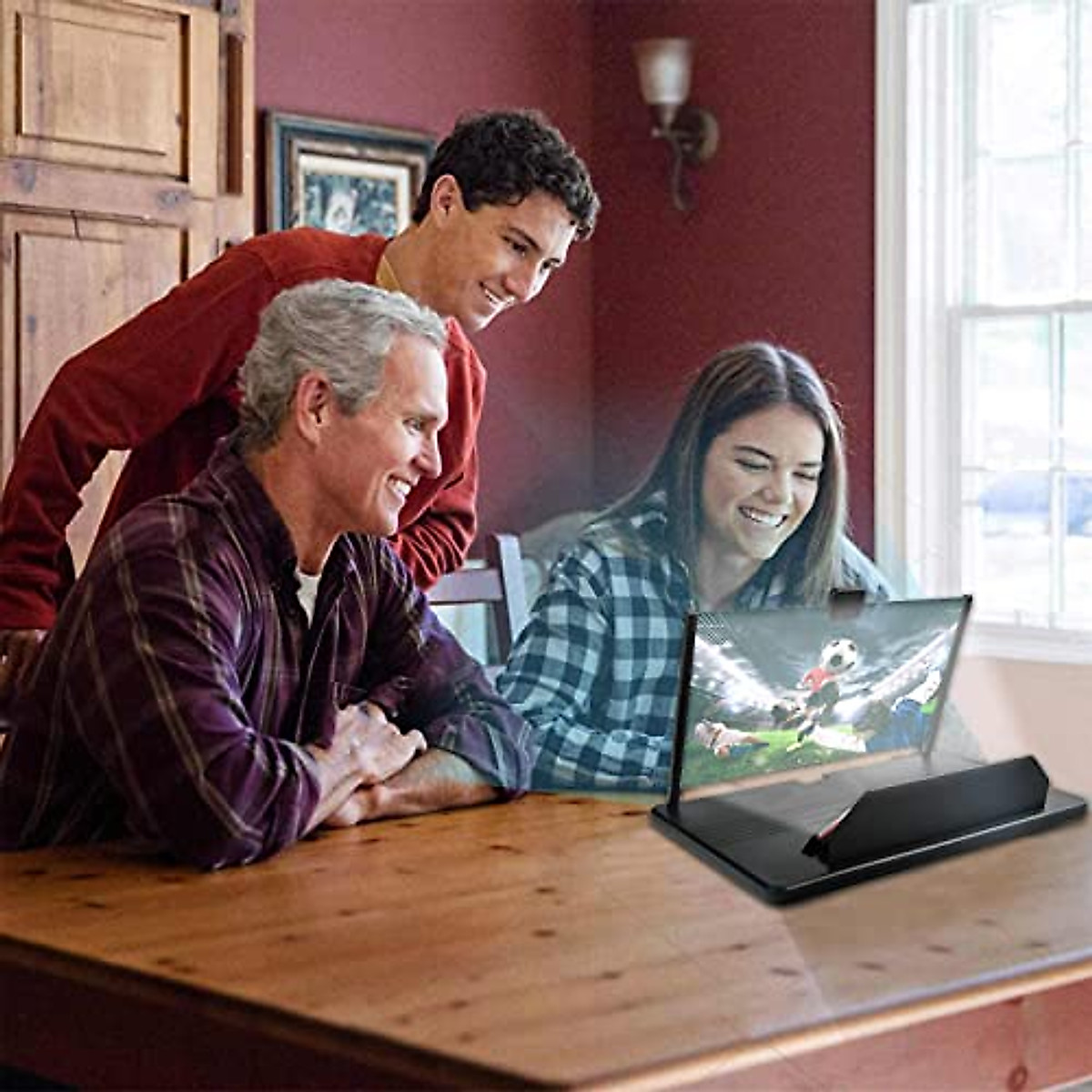 12" Screen Magnifier for Cell Phone, Phone Magnifying Screen 2022 Upgraded HD 3D Phone Screen Amplifier Phone Stand with Screen Enlarger Compatible with All Smartphones for Movies Videos Gaming