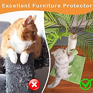 MeowHomm Cat Scratching Post, Cat Palm Tree for Indoor Cats with Natural Sisal Scratch Pole Hanging Sisal Ropes and Balls, Cute 40" Tall Cat Scratcher for Large Cat and Kittens