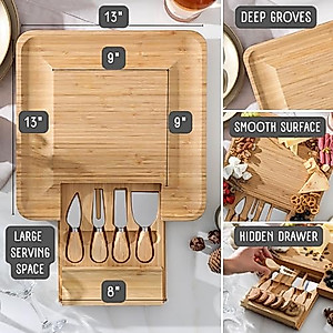 Personalized Charcuterie Board Large Cheese Board and Knife Set, Engagement Gifts, Customized Wedding Gifts for Couples Anniversary Gift Engraved Birthday Gifts for Women House Warming Gifts New Home