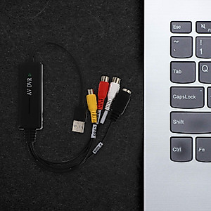 OSALADI Video Converter Capture USB Capture Card USB Capture 1 Set of Video Adapter Video Selector Portable Audio Adapter (Black) Capture Card Audio Video Capture