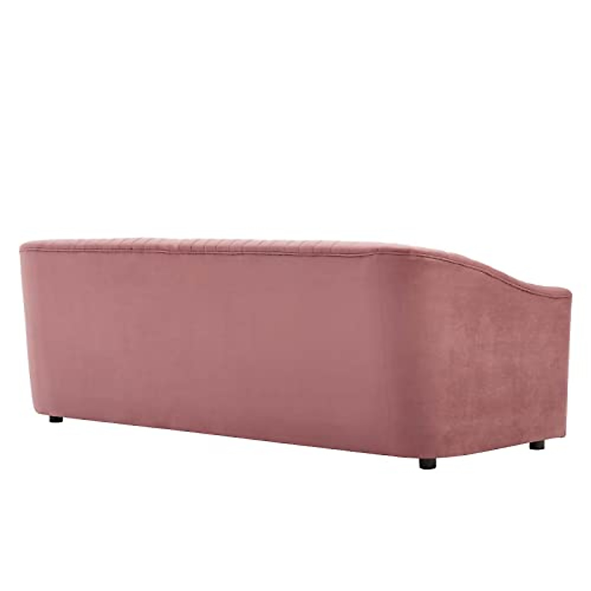 Modway Announce Performance Velvet Channel Tufted Sofa, Dusty Rose