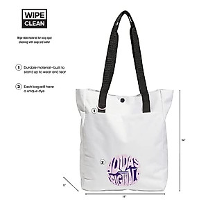 adidas Originals Simple Tote Bag, White/Orchid Fusion Purple, One Size