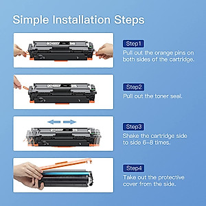 GPC Image Compatible Toner Cartridge Replacement for HP 410A CF410A CF411A CF412A CF413A Compatible with Laserjet Pro MFP M477fdw M477fdn M477fnw Pro M452dn M452nw M452dw Printer (4 Pack)