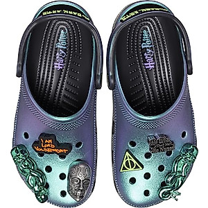 Crocs Unisex-Adult Classic Harry Potter Clogs, Black, 8 Women/6 Men