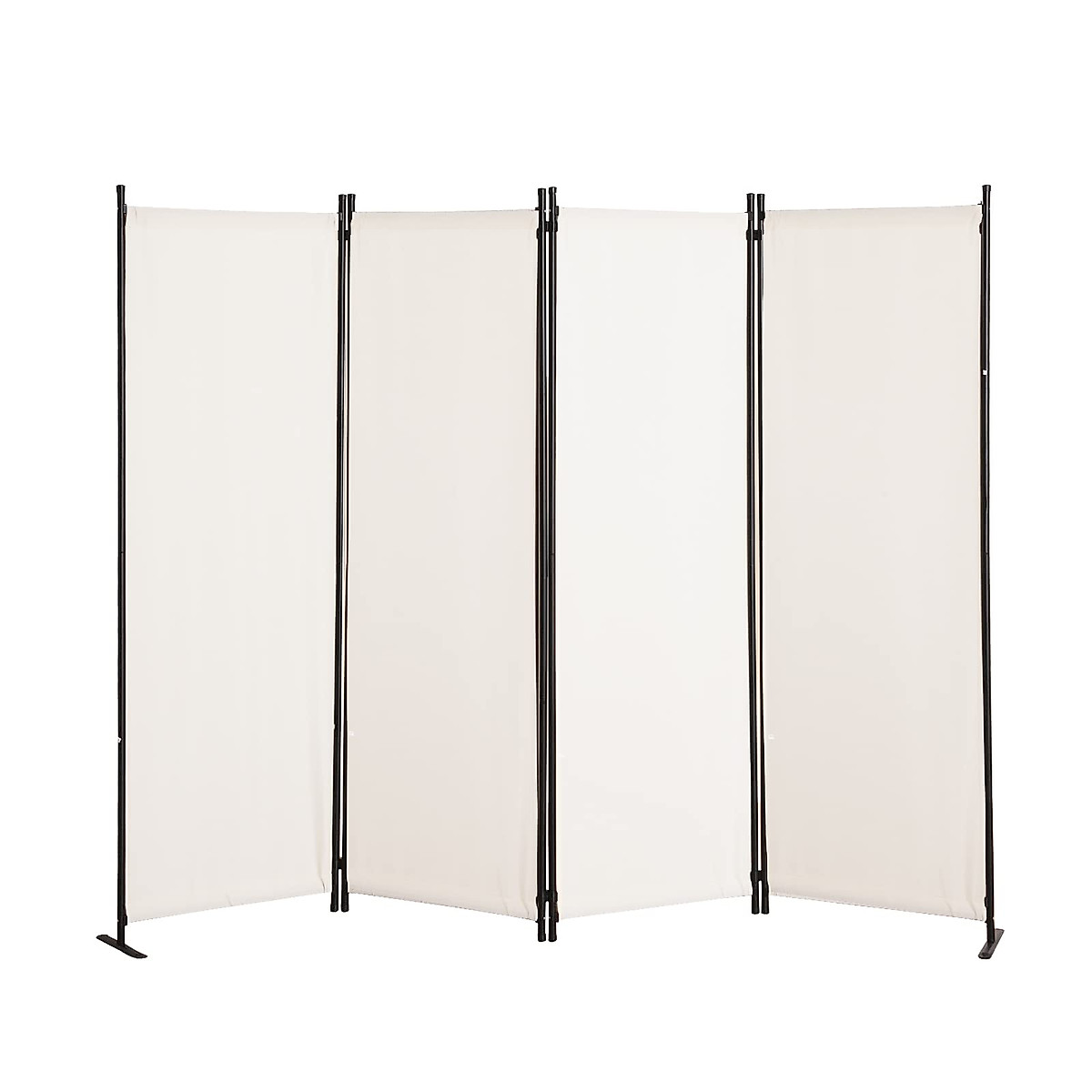 4 Panel Room Divider, Folding Privacy Screen Wall Divider for Room Separation, Freestanding Room Partitions for Home Office Dorm Decor 84”W×67”H, White