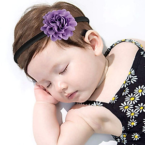 30 Pieces Nylon Headband Elastic Hair Bands for Baby Girl and Kids DIY Hair Accessories (Black +Nude)