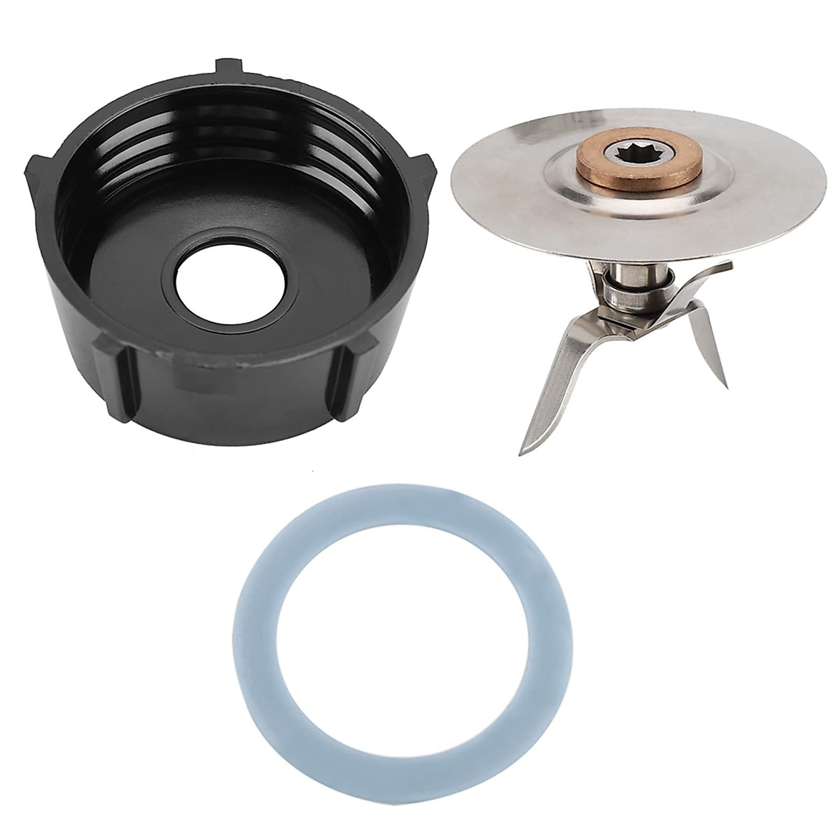 Blender Blades Stainless Steel Blade With Bottom Rubber Ring Blender Bottom Blades Juicer Blender Replacement Kit Blender Replacement Accessories for Electric Blenders