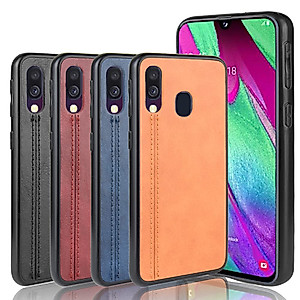 Phone Case for Samsung Galaxy A40, Case for Samsung Galaxy A40 Cow-Like PU Leather Style Protector Cover, Non-Slip Shockproof Cover for Samsung Galaxy A40 Case