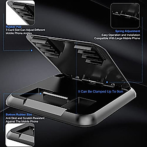 DOTAATDW Car Phone Holder, Car Dashboard Cell Phone Holder with Non-Slip Silicone Base Washable and Reusable Car Phone Mount Compatible with 3.5-7” Smartphone