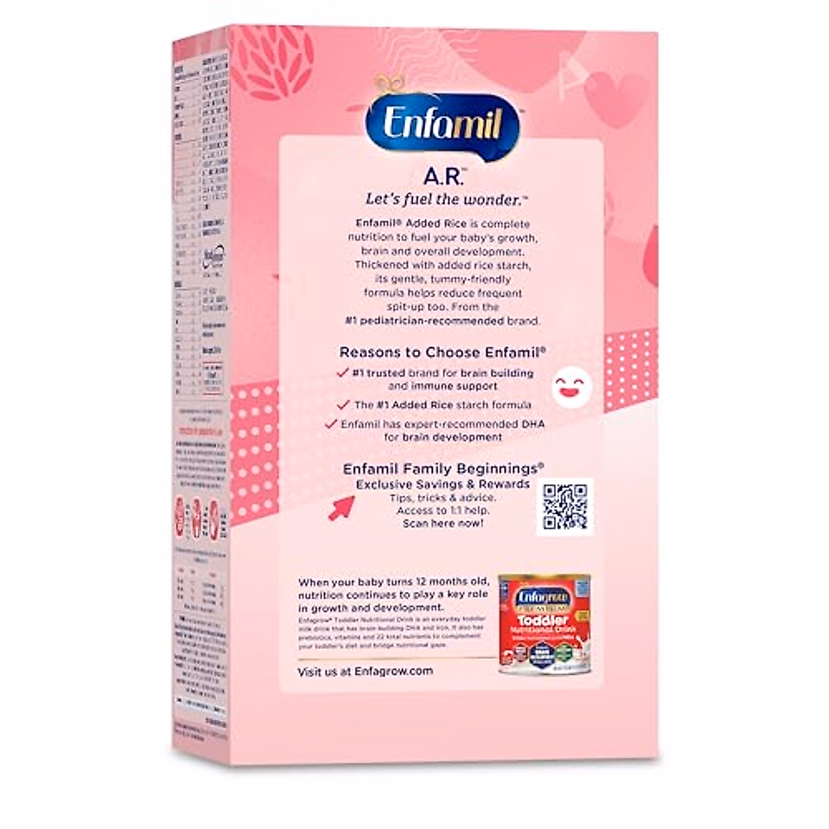 Enfamil A.R. Infant Formula, Reduces Reflux & Frequent Spit-Up, Expert Recommended DHA for Brain Development, Probiotics to Support Digestive & Immune Health, Powder Refill, 121.6 Oz