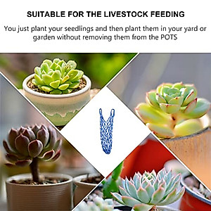 3 pcs Alpacas Convenient Mesh Net- Nets Hen Reduce Feeding Bags Trailer Livestock for Horses& Day Grazing Blue Travel Hay Bag Animals Horses Farm Goose Tool to Treat Goats Food