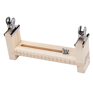 Wood Bracelet Jig, Braided Thread Holder Jig, Wood Bracelet Jig U Shape Clear Scale Bracelet Jig Kit DIY Hand Knitting Bracelet Jig with 2 Clamp Bracelet Braiding Tool