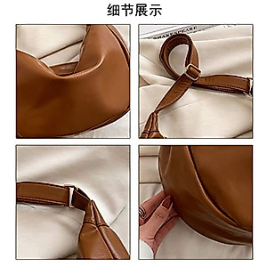 Women Hobo Bag Simple Shoulder Bag Dumpling Bag Crescent Crossbody Bag Casual Messenger Bag, for Family or Friends Gift