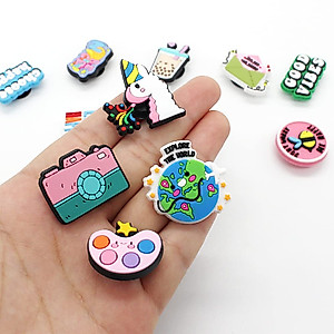Scxxbsw 12PCS Cartoon VSCO Shoe Charms Fit For Clog Sandals Shoe Decoration For Kids Girls Women party Favors…