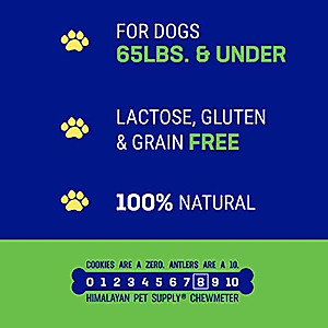 Himalayan Dog Chew Original Yak Cheese Dog Chews, 100% Natural, Long Lasting, Gluten Free, Healthy & Safe Dog Treats, Lactose & Grain Free, Protein Rich, Mixed Sizes, Dogs 65 Lbs & Smaller