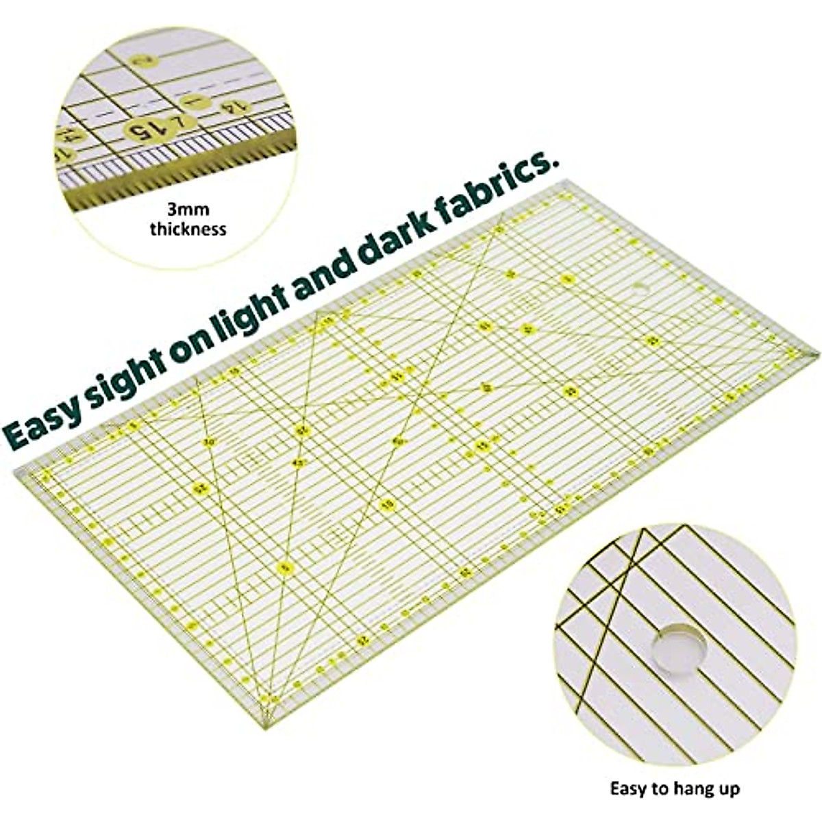 KingTool Rotary Cutter Set- 45mm Cutter Kit with A3 Cutting Mat, 3 Replacement Blades, Quilting Rulers, Sewing Clips, Sewing Pins - Perfect for Crafting, Fabric, Quilting, Sewing