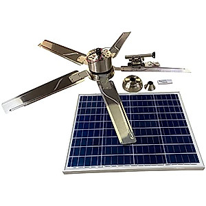 Outdoor Solar Bronze Ceiling Fan with Remote Control