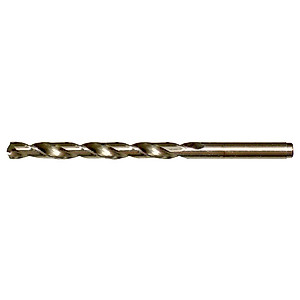 Cle-line C23361 Cobalt Heavy Duty Jobber Length Drill, Cobalt, Gold Oxide Finish, Straight Shank, 135-Degree Split Point, 5/16" Drill Diameter (Pack of 6)