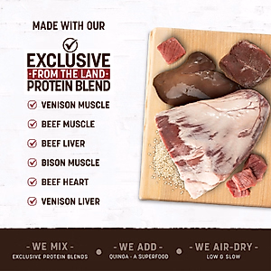 Earth Animal Wisdom Air-Dried Jerky from The Land Recipe | Dog Treats | Dog Snacks | Premium Natural Red Meat Jerky Strips | 4 oz | Made in The USA (Pack of 1)