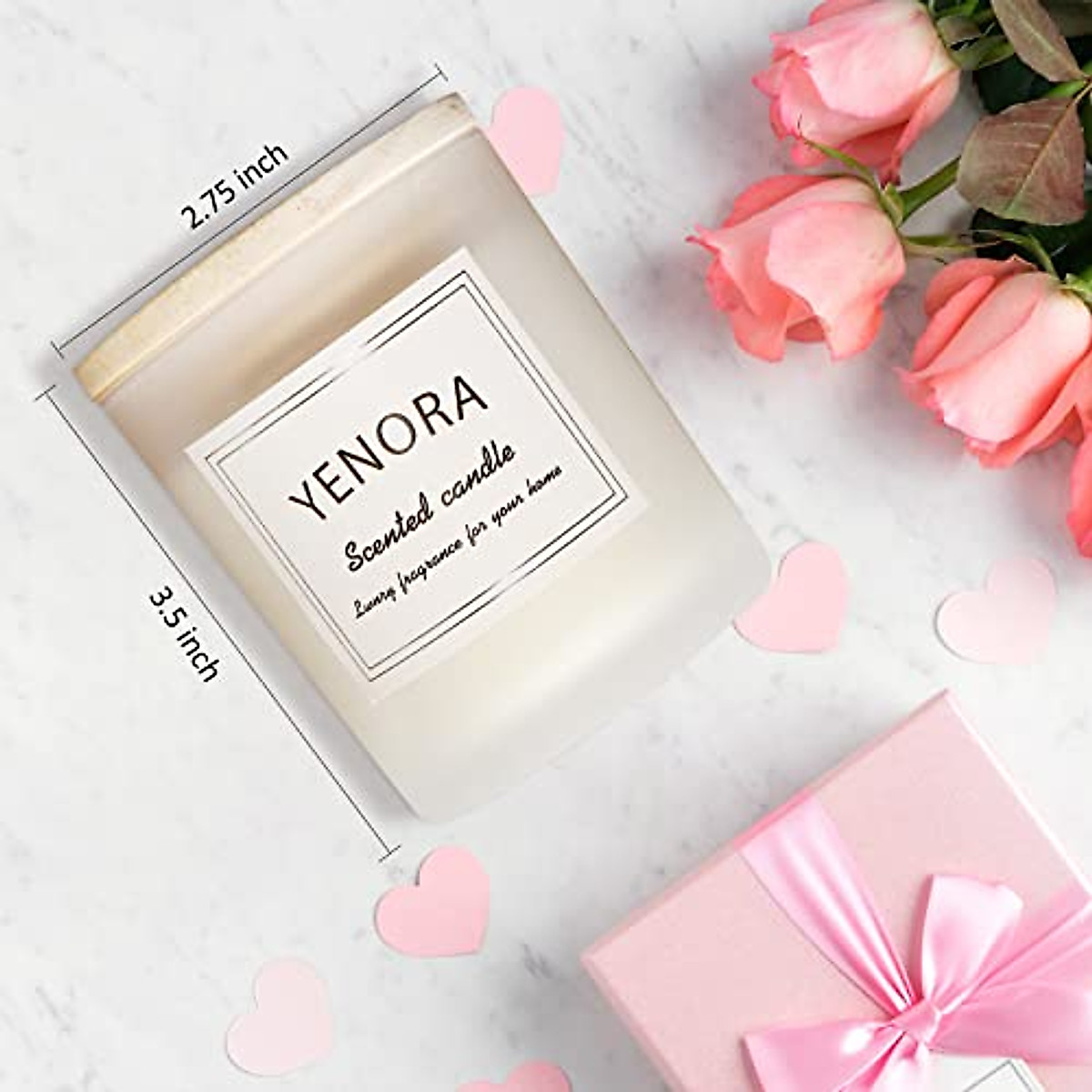 Premium Scented Candle | Aromatherapy Candle | Natural Soy Candles | Flora Fragrance Candle |Cotton Wick Candle| Ideal Gift for Man/Woman (Englis Pear & Freesia)