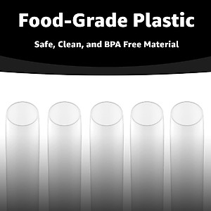 Jmoe USA Straw Adapter Kit for RTIC Jugs | 5-Pack of Reusable BPA Free Straws | Includes Cleaning Brush | Food-Grade Plastic | Compatible With Jug Lid | Easy to Clean (Half Gallon)