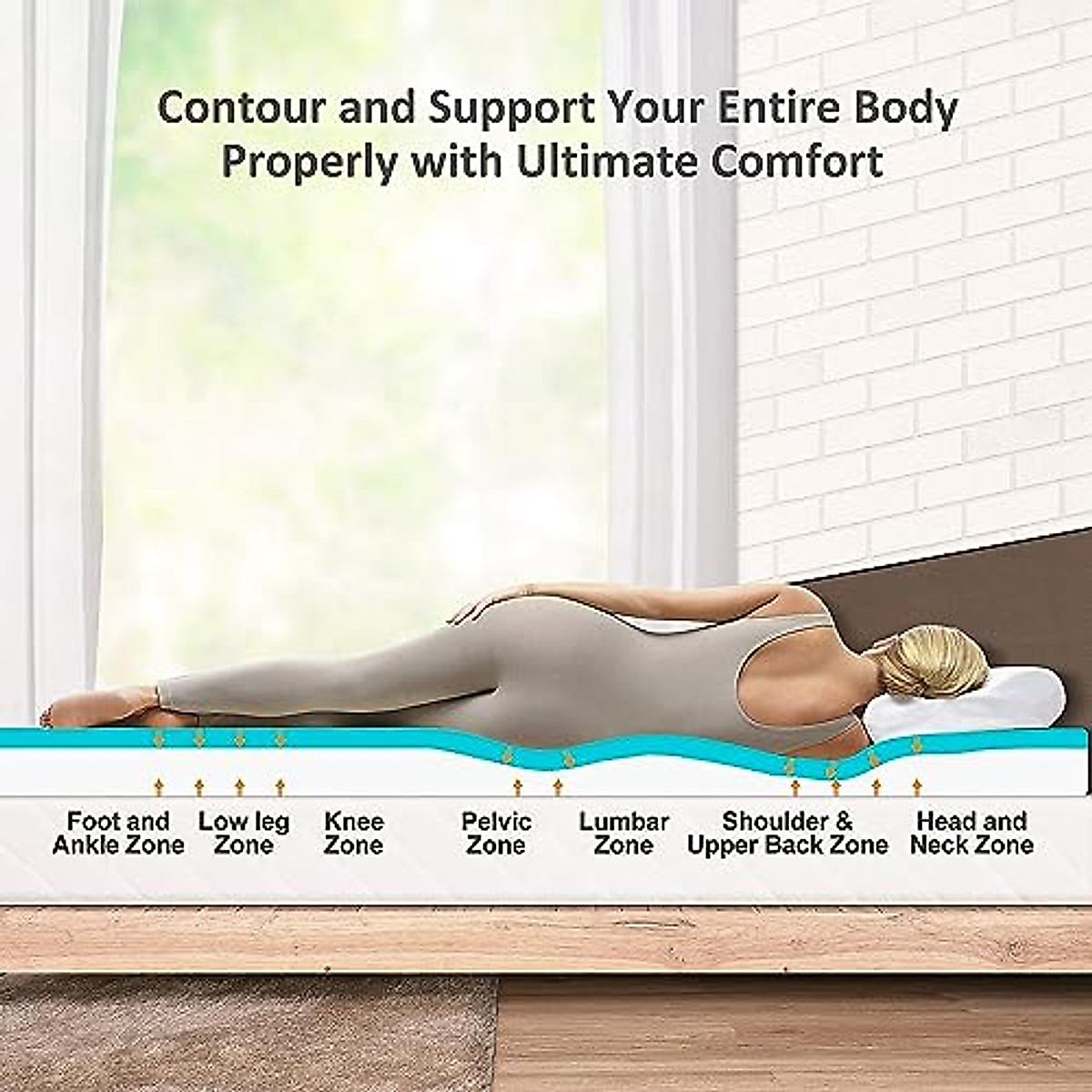 BedsPick 3 Inch Memory Foam Mattress Topper Full, Soft Double Bed Foam Topper, Gel Memory Foam Mattress Pad