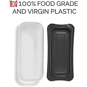 Cover Butter Container - Butter Storage Container with Transparent Lid - Durable Plastic Butter Container for Counter - Plastic Butter Dish with Lid - Covered Butter Dish for Home or Camping (Black)