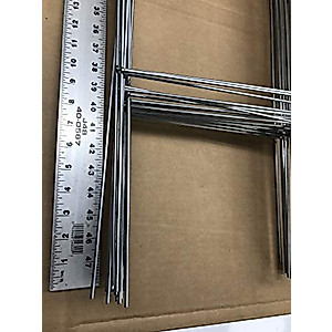 Durable Yard Signs Stake Pack of 100 Metal Stake Double H-Frame 10 inch x 24 inch x 9 Gauge Galvanized Wire Stake Signs Holder, fit 4mm or 5mm Corrugated SignsF