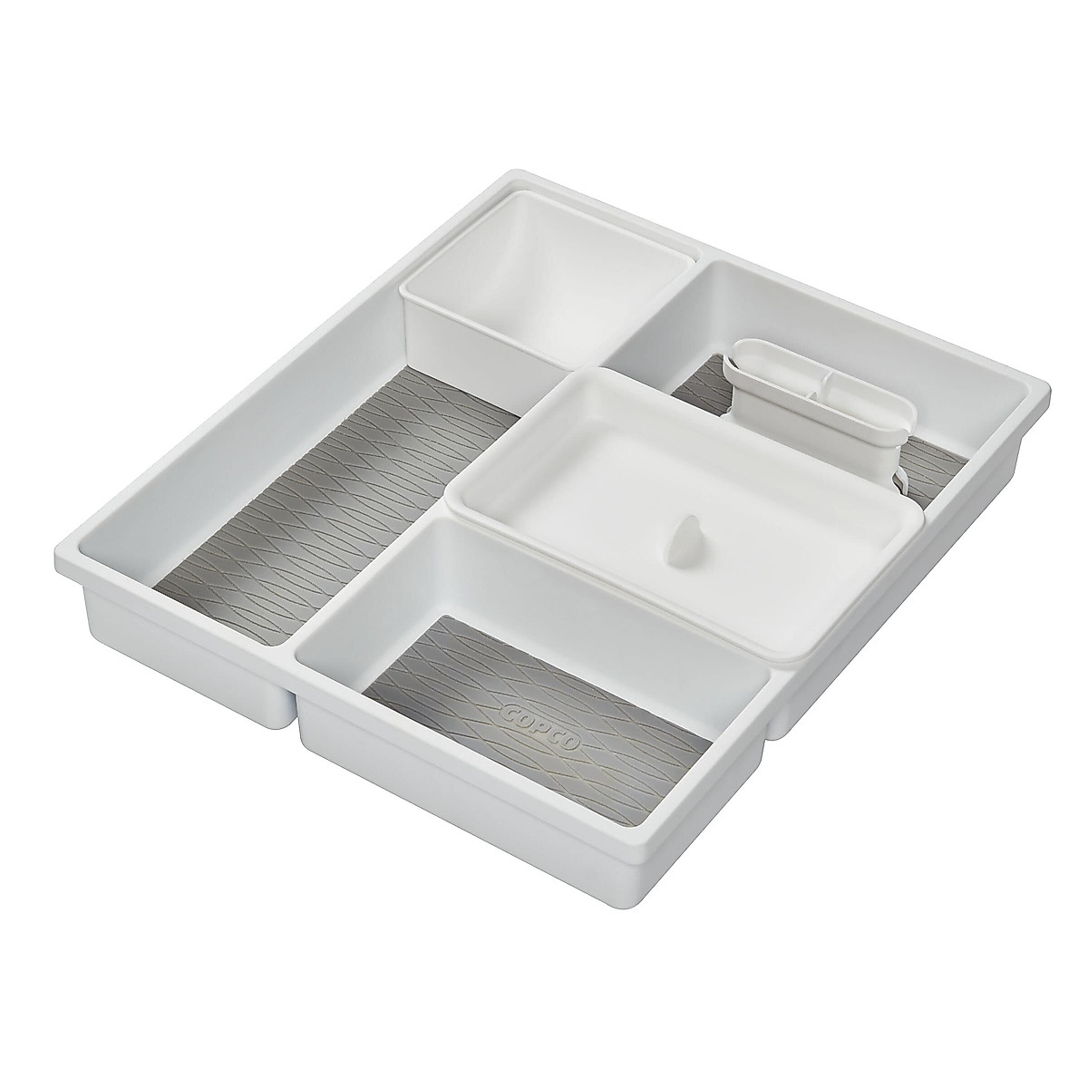 Copco Draw Organizer, Four Piece, White With Gray Liner