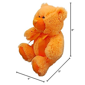 Anico 8" Colorful Cutie Bear, Orange
