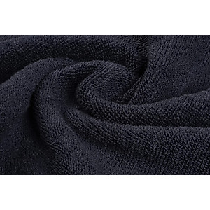 White Classic Bleach Safe Black Makeup Washcloths for Face Cleansing, 12 Pack - Super Soft Luxury Cotton Black Makeup Towels, Highly Absorbent and Quick Dry, All Makeup Remover Cloth | 13 x 13